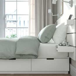 IKEA NORDLI Bettgestell + Aufbewahrung+Matratze