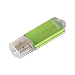 Hama USB-Stick "Laeta", USB 2.0, 16 GB, 10MB/s, Grau USB-Stick (Lesegeschwindigkeit 10 MB/s), grün