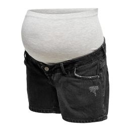 Only Maternity Umstand Shorts 'Jagger' Damen Größe 25/26 graumeliert / black denim