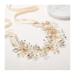 GLAMO Diadem Kopfschmuck der Braut Helm