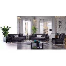 JVmoebel Wohnzimmer-Set Modernes Wohnzimmer Set Sofagarnitur 3+3+1 Wohnzimmer Möbelset