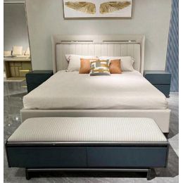 JVmoebel Schlafzimmer-Set Schlafzimmer Set Luxus Möbel Bett Nachttische Doppelbetten