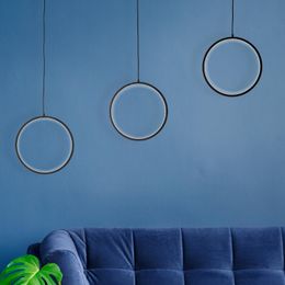 BRILLIANT LEUCHTEN Brilliant Chaumont Pendelleuchte LED Schwarz, 3-flammig
