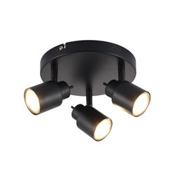 BRILLIANT LEUCHTEN Brilliant Andres Deckenleuchte LED Schwarz, 3-flammig