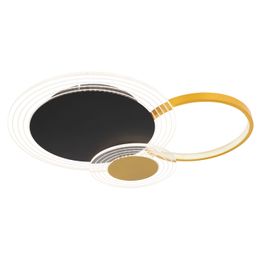 Globo SENNA Deckenleuchte LED Schwarz, 1-flammig, Fernbedienung