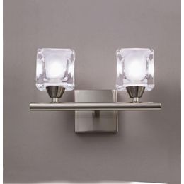 Mantra CUADRAX SATIN Wandleuchte Nickel-Matt, 2-flammig