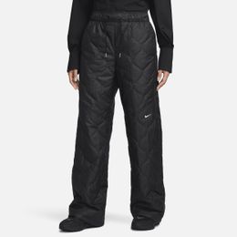 Nike Sportswear Essential Stepphose mit hohem Bund und offenem Saum für Damen - Schwarz