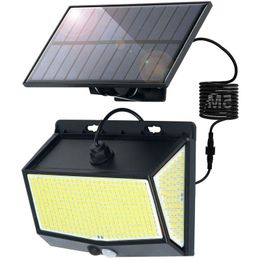 Outdoor Solarleuchte mit Bewegungsmelder - 468 LEDs, Wasserdicht IP65, 3 Beleuchtungsmodi, 5 m Kabel, 270 ° Solar Außenbeleuchtung für Garten,