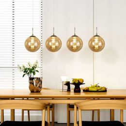 Pendelleuchte esstisch Pendellampe Höhenverstellbar Kronleuchter Hängeleuchte aus Glas in Farbe Küchen Wohnzimmerlampe Schlafzimmerlampe Flurlampe