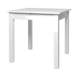Finori - Tisch Esszimmertisch Küchentisch Coburg weiß 80 x 80 cm ausziehbar auf ca. 120 cm