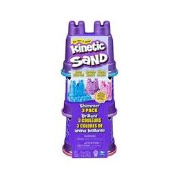 Spin Master Kinetic Sand - Schimmer Sand 3er Pack, Spielsand 340 Gramm