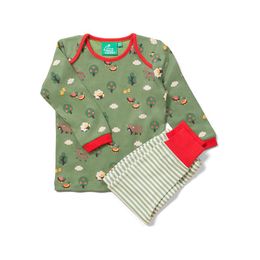 Little Green Radicals Pyjama "Animal Friends" in Grün - 86