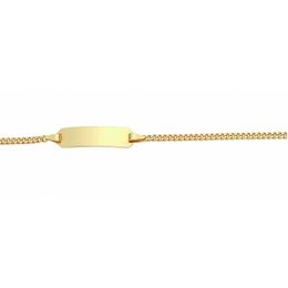 Adelia´s Adelia´s Goldarmband 585 Gold Flach Panzer Armband 14 cm, Goldschmuck für Damen, goldfarben