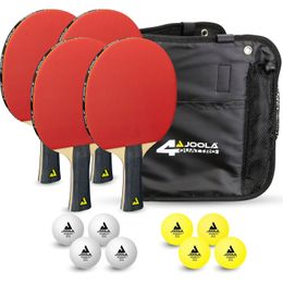 Joola Tischtennisschläger Tischtennis-Set Quattro (Set, mit Bällen, mit Tasche), bunt