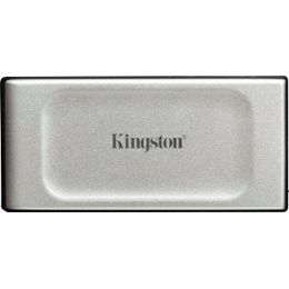 Kingston XS2000 externe SSD (500 GB) 2000 MB/S Lesegeschwindigkeit, 2000 MB/S Schreibgeschwindigkeit, silberfarben