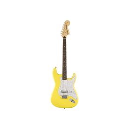 Fender E-Gitarre, Tom Delonge Strat RW Graffiti Yellow