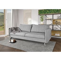 S-Style Möbel 3-Sitzer Modernes Sofa Azalea mit Schwarz Metall Füßen