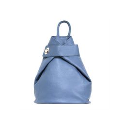 ITALYSHOP24 Rucksack Made in Italy Damen Leder Schultertasche Daypack Freizeitrucksack