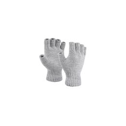 herémood Strickhandschuhe fingerlose Winterhandschuhe Halbfinger Rippstrick Damen Herren