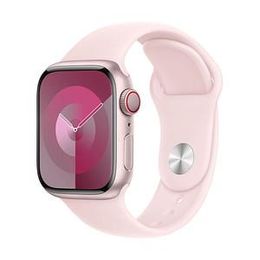 Apple Watch Series 9 41 mm Aluminium (GPS+Cellular) Sportarmband S/M pink