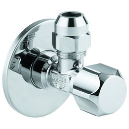 Grohe Eckventil 22023 1/2x3/8'' selbstd. Quetschverschraubung 10mm Rosette chrom, 22023000 22023000