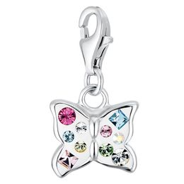 Amor Charm Schmetterling 2016101, mit Preciosa Crystal, silberfarben