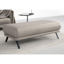 Sit & More sit&more Hockerbank Scandia, Mit schwarzen matten Metallfüßen, grau