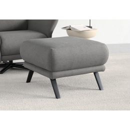 Sit & More sit&more Polsterhocker Scandia, Mit schwarzen matten Metallfüßen, grau