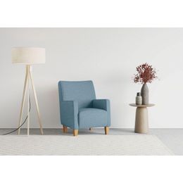 Sit & More sit&more Sessel Bosse, mit Federkern, blau