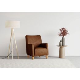 Sit & More sit&more Sessel Bosse, mit Federkern, braun