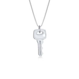 Kuzzoi Kette mit Anhänger Herren Venezianer Schlüssel Key 925 Silber, silberfarben