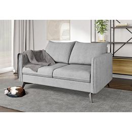 S-Style Möbel 2-Sitzer Modernes Sofa Azalea mit Schwarz Metall Füßen