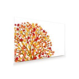 Primedeco Glasbild Wandbild Baum im Herbst mit Aufhängung