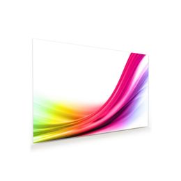 Primedeco Glasbild Wandbild Farbige knallige Linien mit Aufhängung