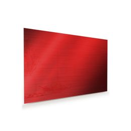 Primedeco Glasbild Wandbild Rotes Metall mit Aufhängung