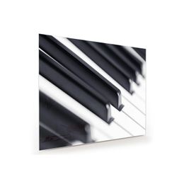 Primedeco Glasbild Wandbild Klaviertasten mit Aufhängung
