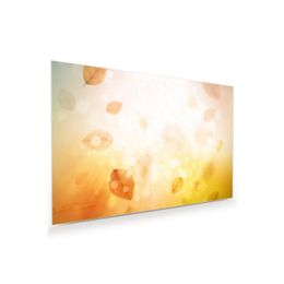 Primedeco Glasbild Wandbild Goldener Herbst mit Aufhängung