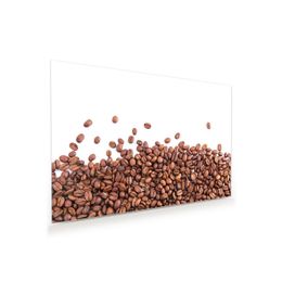 Primedeco Glasbild Wandbild Meer an Kaffeebohnen mit Aufhängung