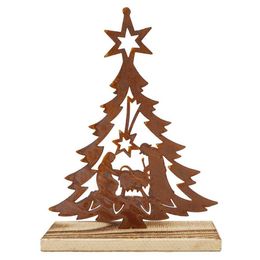BADEKO Weihnachtsfigur Baumkrippe auf Holzsockel
