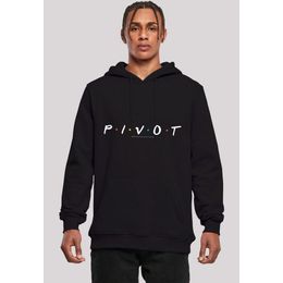 F4NT4STIC Sweatshirt FRIENDS TV Serie Pivot Logo BLK Herren,Premium Merch,Slim-Fit,Kapuzenpullover,Bedruckt, schwarz