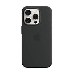 Apple Silikon Case mit MagSafe Handy-Cover für Apple iPhone 15 Pro schwarz