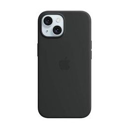 Apple Silikon Case mit MagSafe Handy-Cover für Apple iPhone 15 schwarz