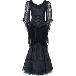 Sinister Gothic Longdress Langes Kleid schwarz in XL