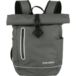 Travelite Freizeitrucksack Basics, Anthrazit, mit Roll-Top, grau