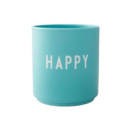 Design Letters - AJ Favourite Porzellan Becher, Happy / aqua