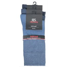 RS Harmony Businesssocken Baumwolle Herren Übergröße 47-54 jeans mit Softrand o. Gummi Jeanstöne (6 Paar)