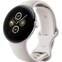 Smartwatch Google "Pixel Watch 2 LTE" Smartwatches silberfarben (silber, porcelain) Fitness-Tracker