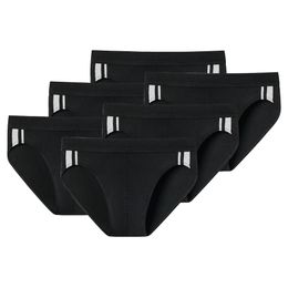 Schiesser Slip Herren Größe L schwarz / weiß