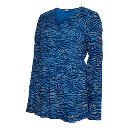 MAMALICIOUS Umstand Shirt 'Costa' Damen Gr&ouml;&szlig;e XL navy / royalblau / greige