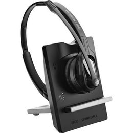 EPOS neu Telefon On Ear Headset DECT Stereo Schwarz Noise Cancelling Mikrofon-Stummschaltung